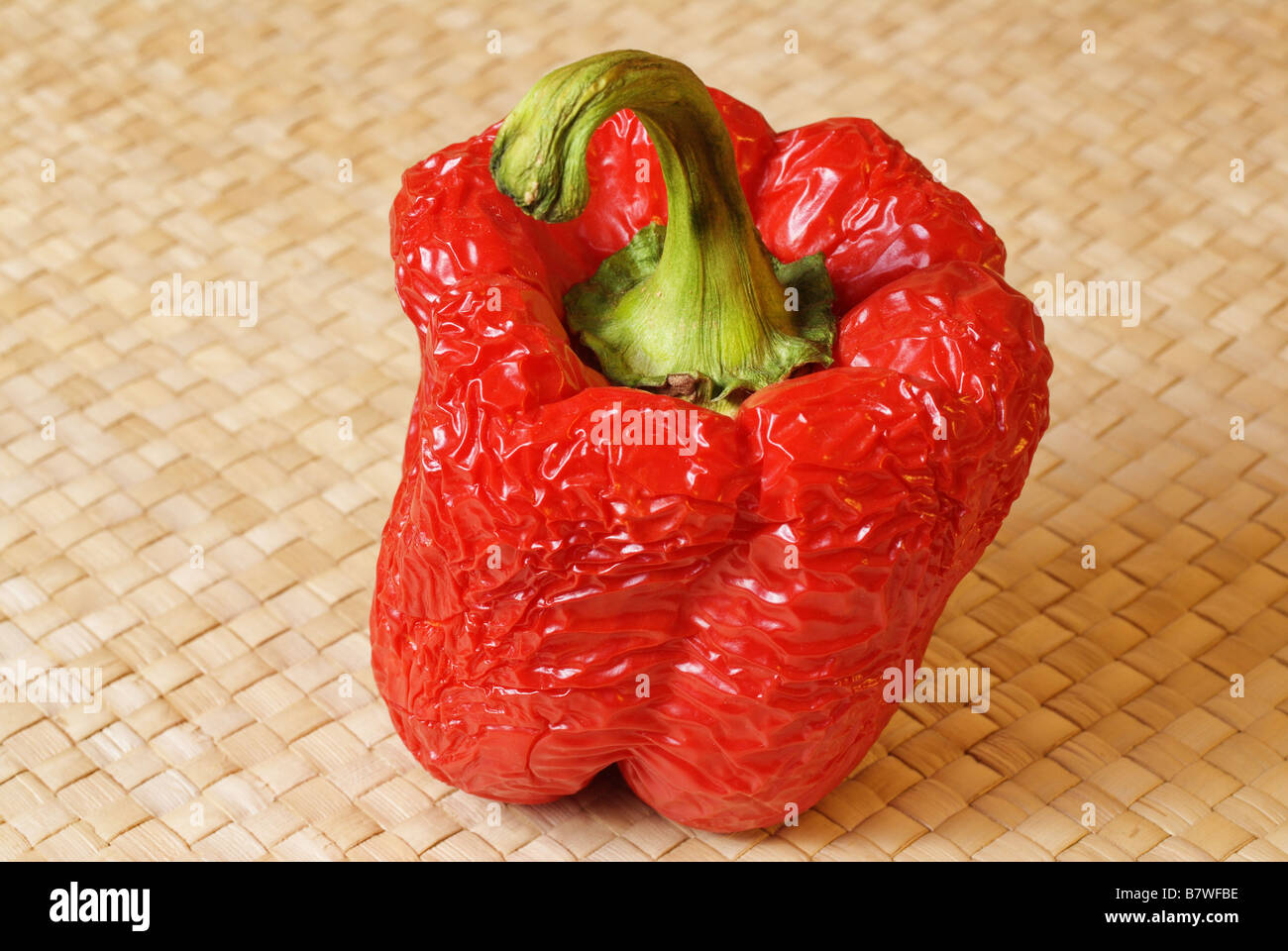 Red pepperoni on a kitchen table Stock Photo - Alamy