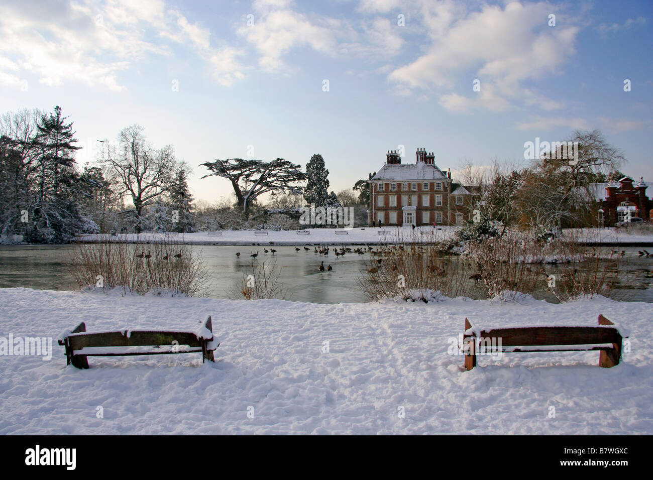 Forty Hall Snowscene Stock Photo - Alamy