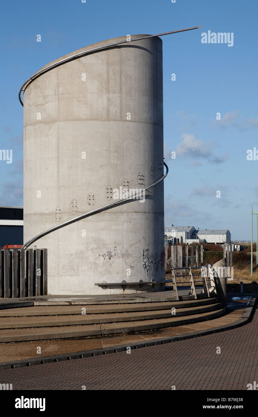 Tower and sea wall Ness Point Lowestoft Suffolk England Stock Photo - Alamy
