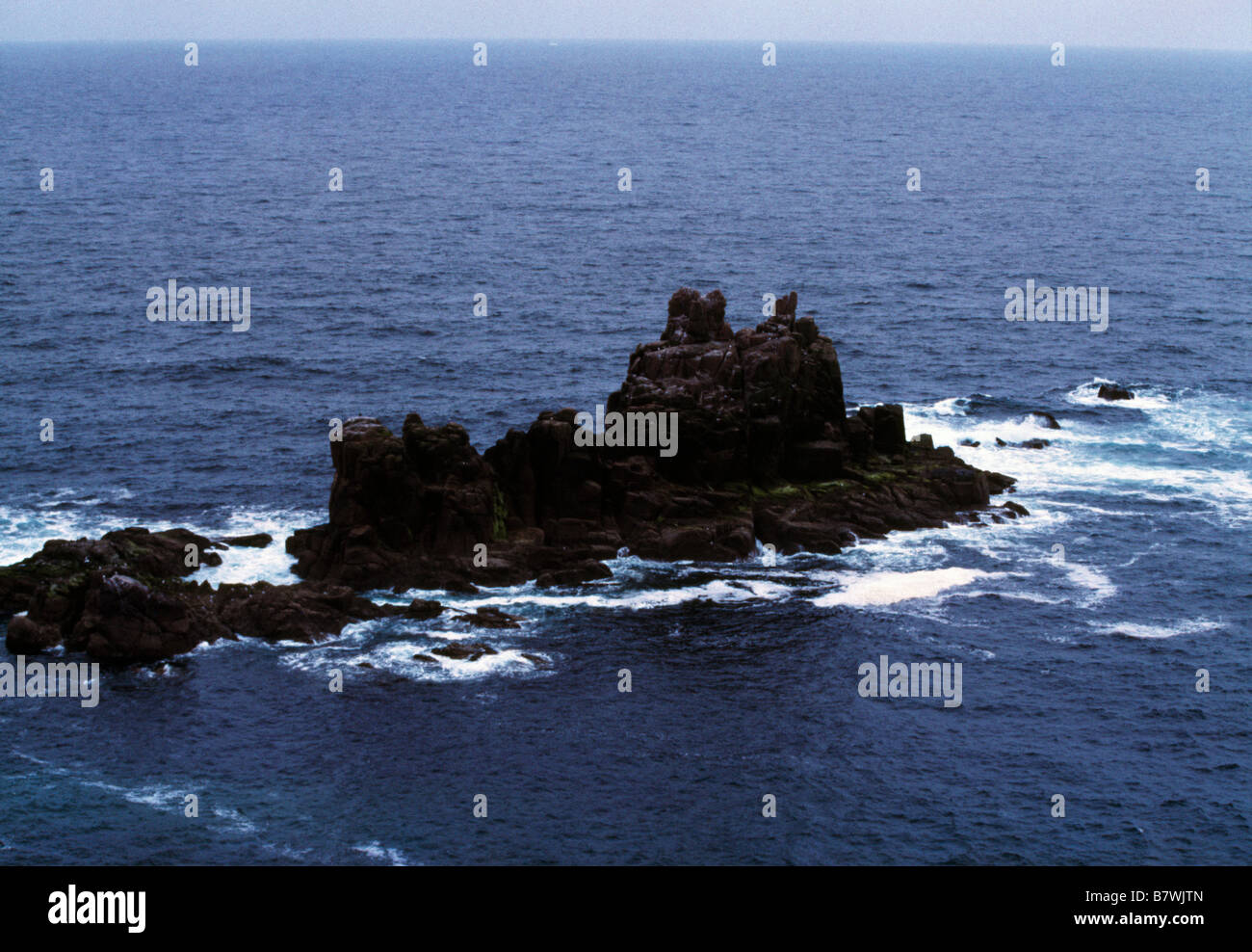 Cornwall England Lands End Rock Formation The Armed Knight Stock Photo ...