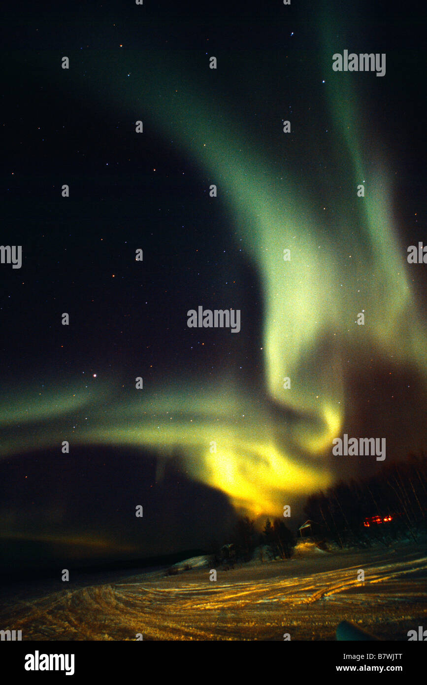 Aurora Borealis Lappi Finland Northern Lights Stock Photo - Alamy