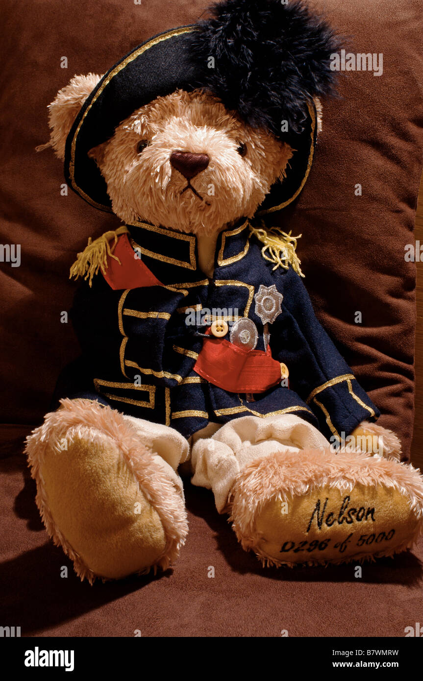 Admiral Nelson Teddy Bear, cuddly, limited edition, with hat, ribbons ...