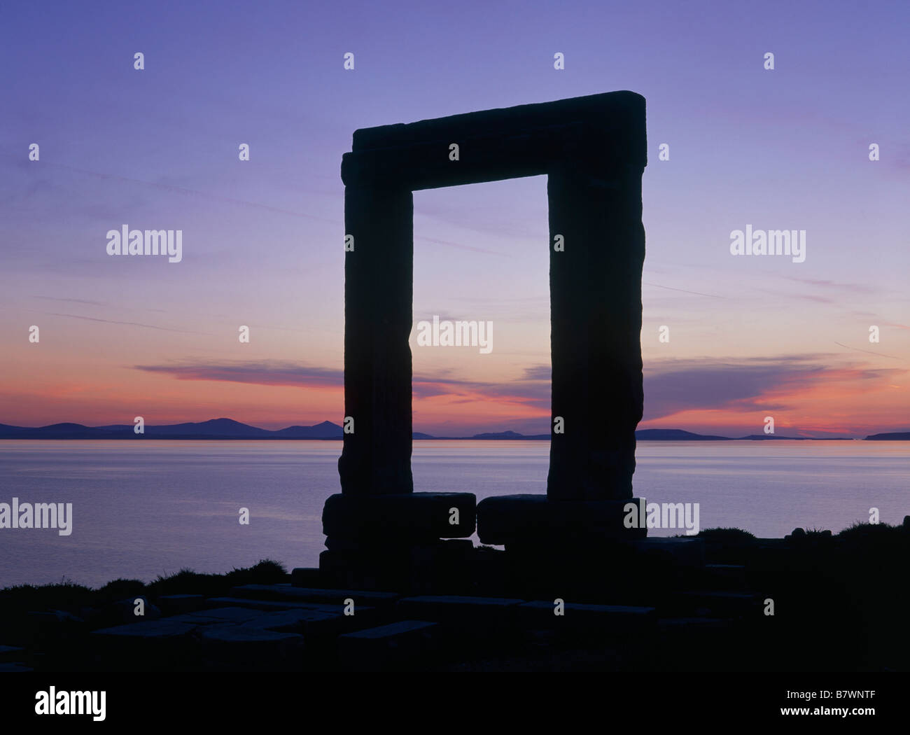 Cyclades island Temple of Apollo Ariadne's Arch Palatia islet Sunset ...