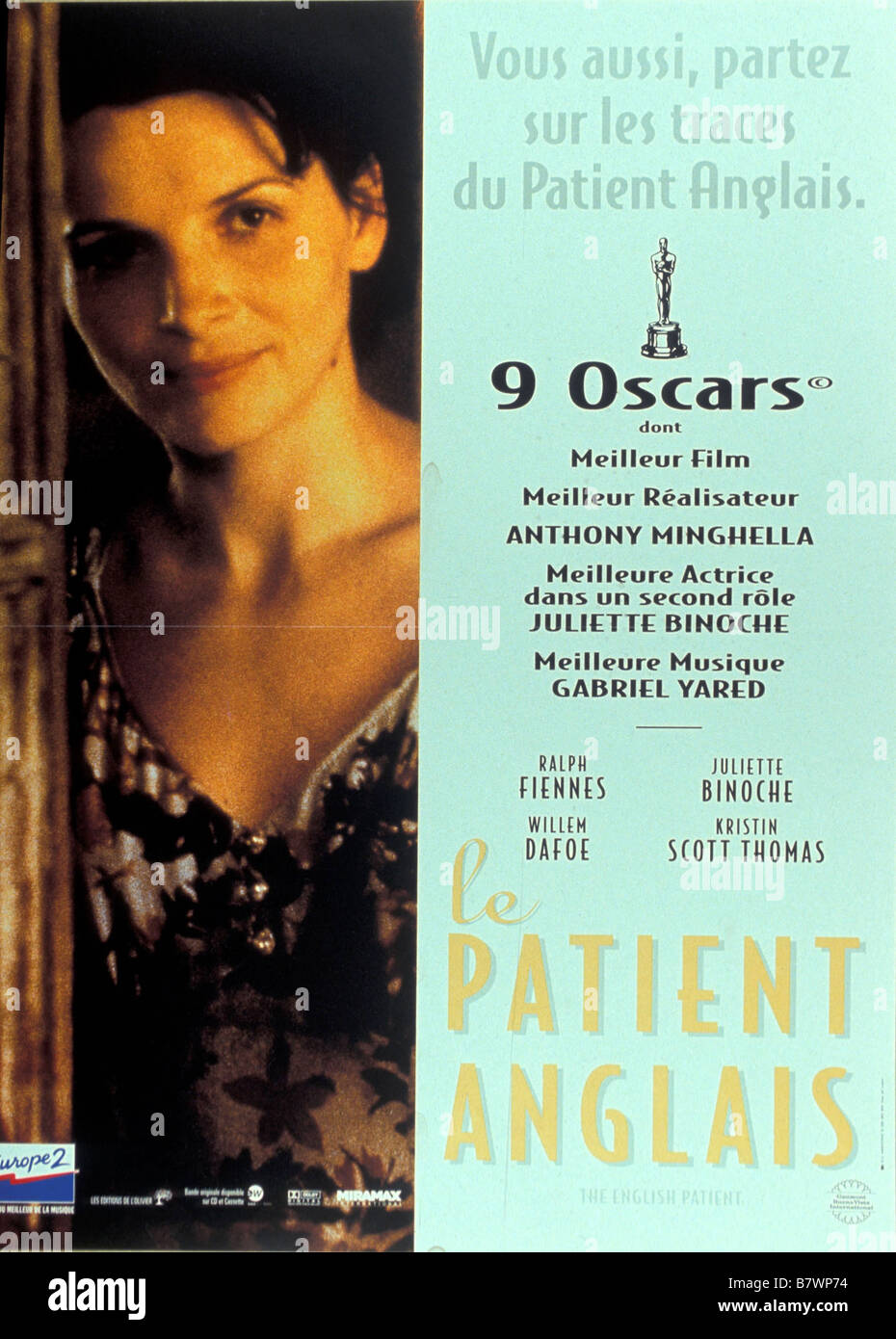 The English Patient Year: 1996 USA Juliette Binoche Affiche , Poster Director: Anthony Minghella ...