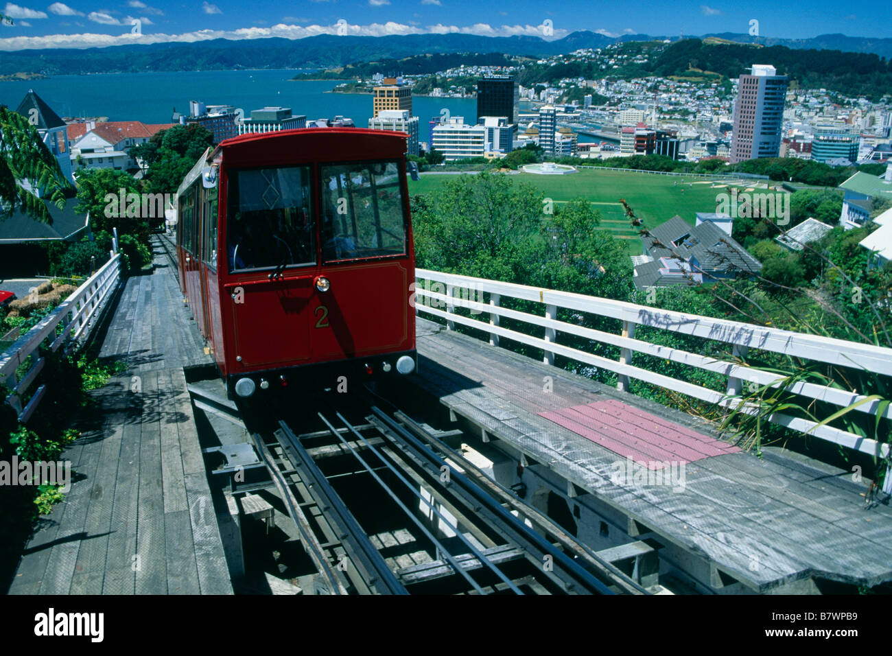 Funicular railway cable car from Lambton Quay to Kelburn WELLINGTON NEW ...
