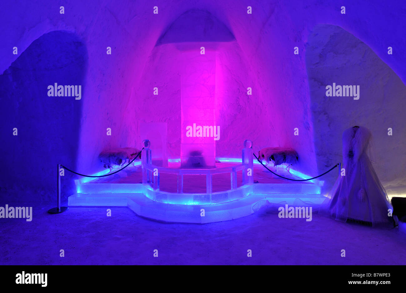 The altar at the ice cathedral in Lillehammer, Norway Stock Photo - Alamy