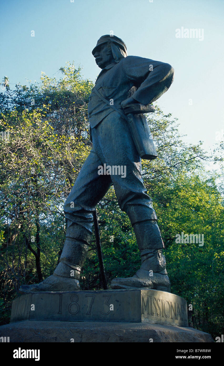 Statue of David Livingstone Explorer VICTORIA FALLS ZIMBABWE Stock ...