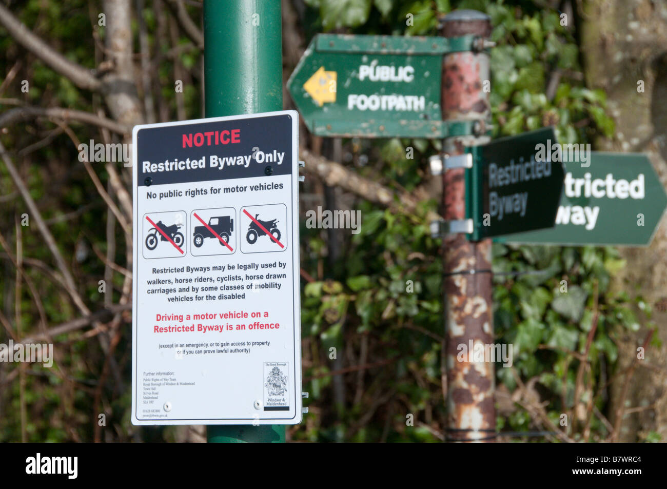 Restricted Byway Sign Stock Photos & Restricted Byway Sign Stock Images ...