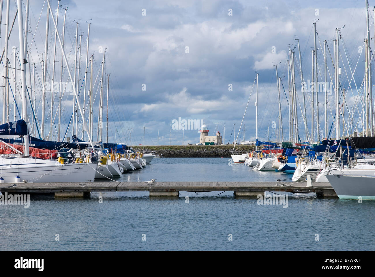 Sailing boats, Yacht harbour of Howth Peninsula, Dublin Ireland, August ...