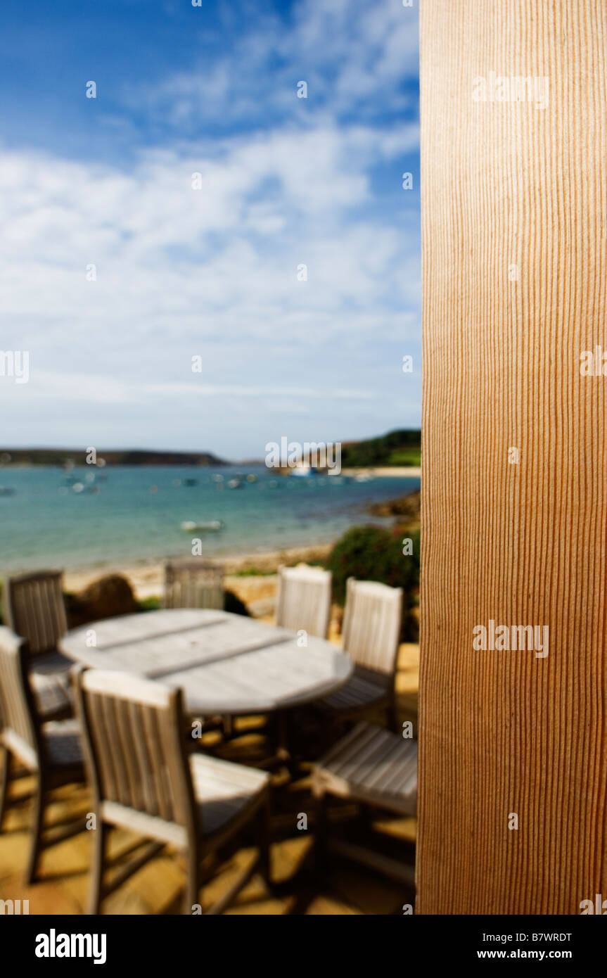 The Flying Boat Restaurant Terrace. Tresco The Isles of Scilly ...
