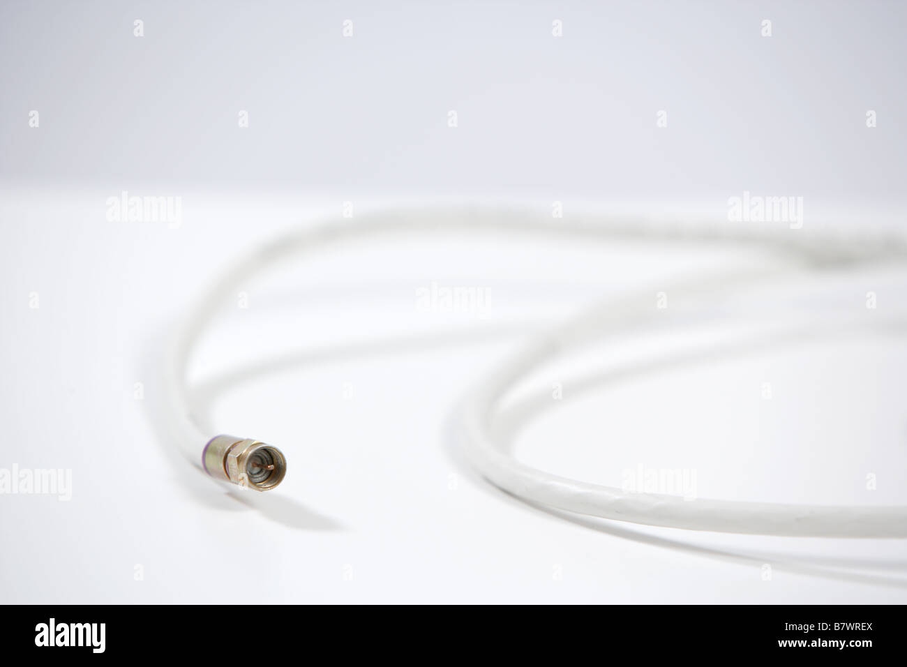 A white coax cable on a tabel Stock Photo - Alamy