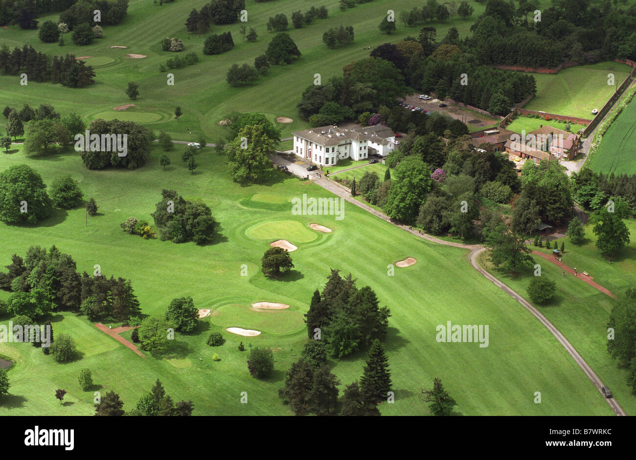 Aerial view of Shifnal Golf Club in Shropshire England Stock Photo ...