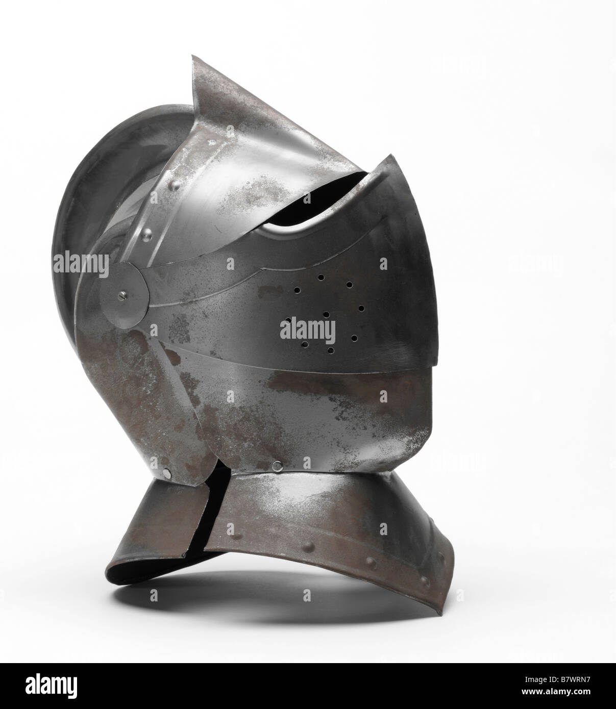 Metal helmet of the knight Stock Photo - Alamy