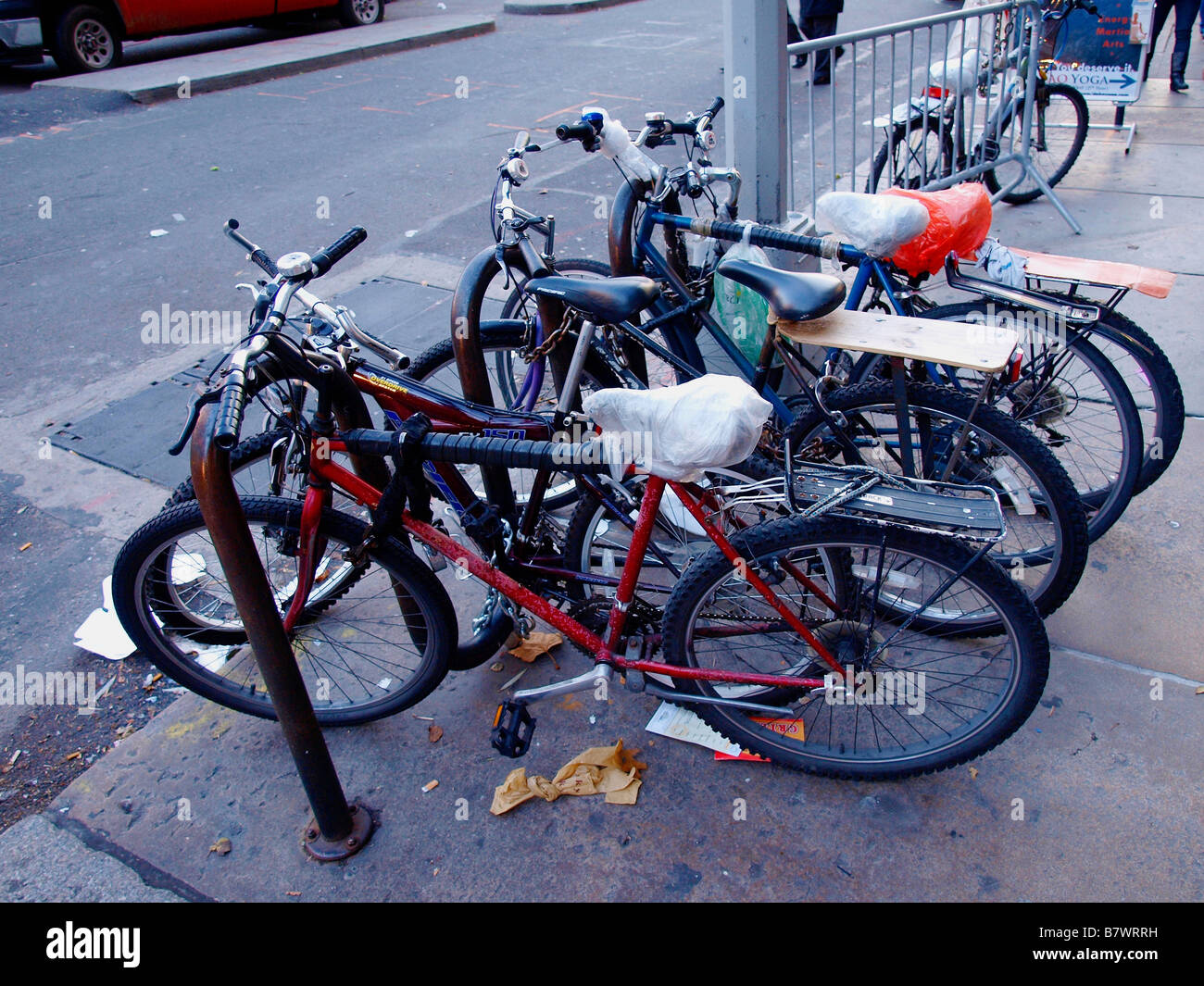 Chained bike stolen wheels hi-res stock photography and images - Alamy