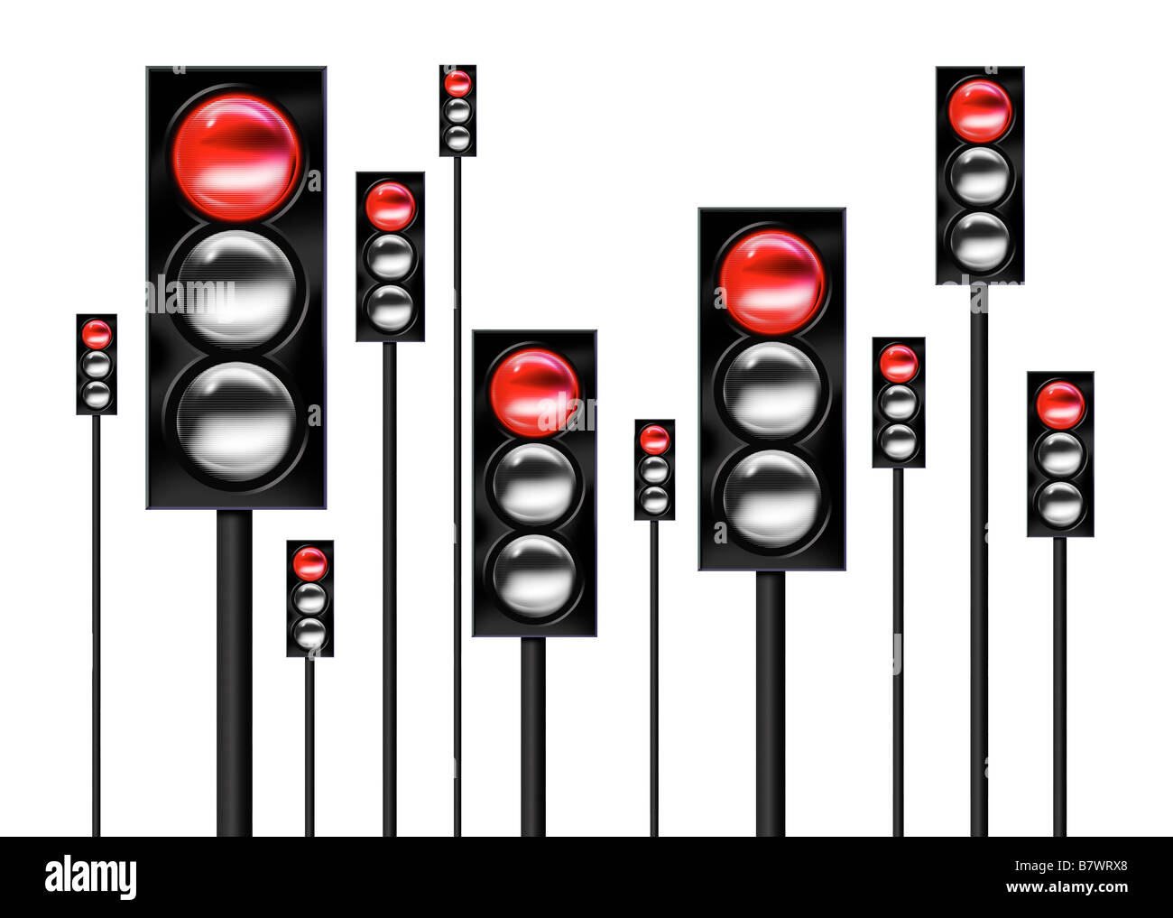 Amber traffic light signal Cut Out Stock Images & Pictures - Alamy