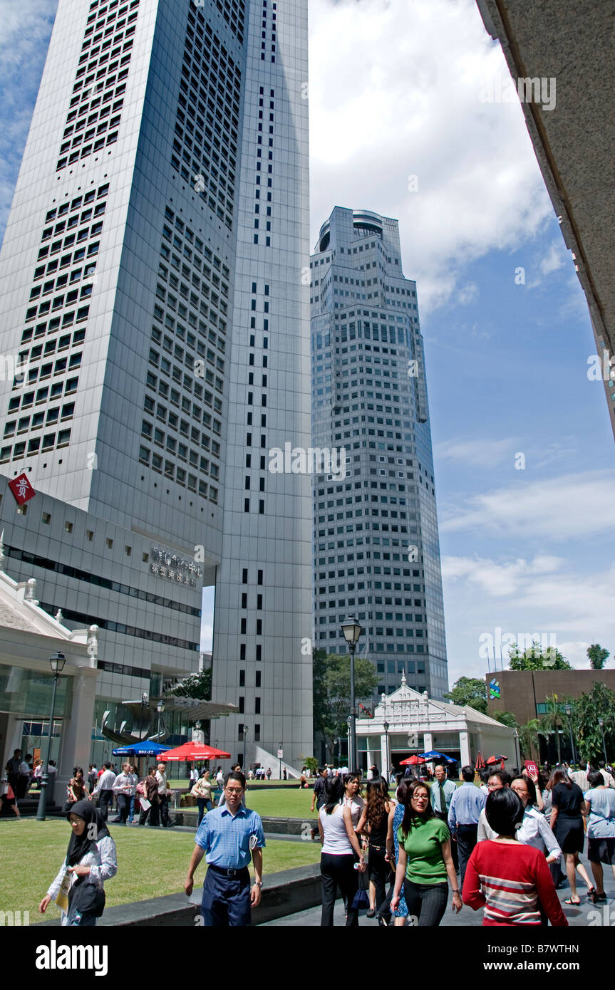 Raffles Place Singapore CBD high rise office building financial bank ...