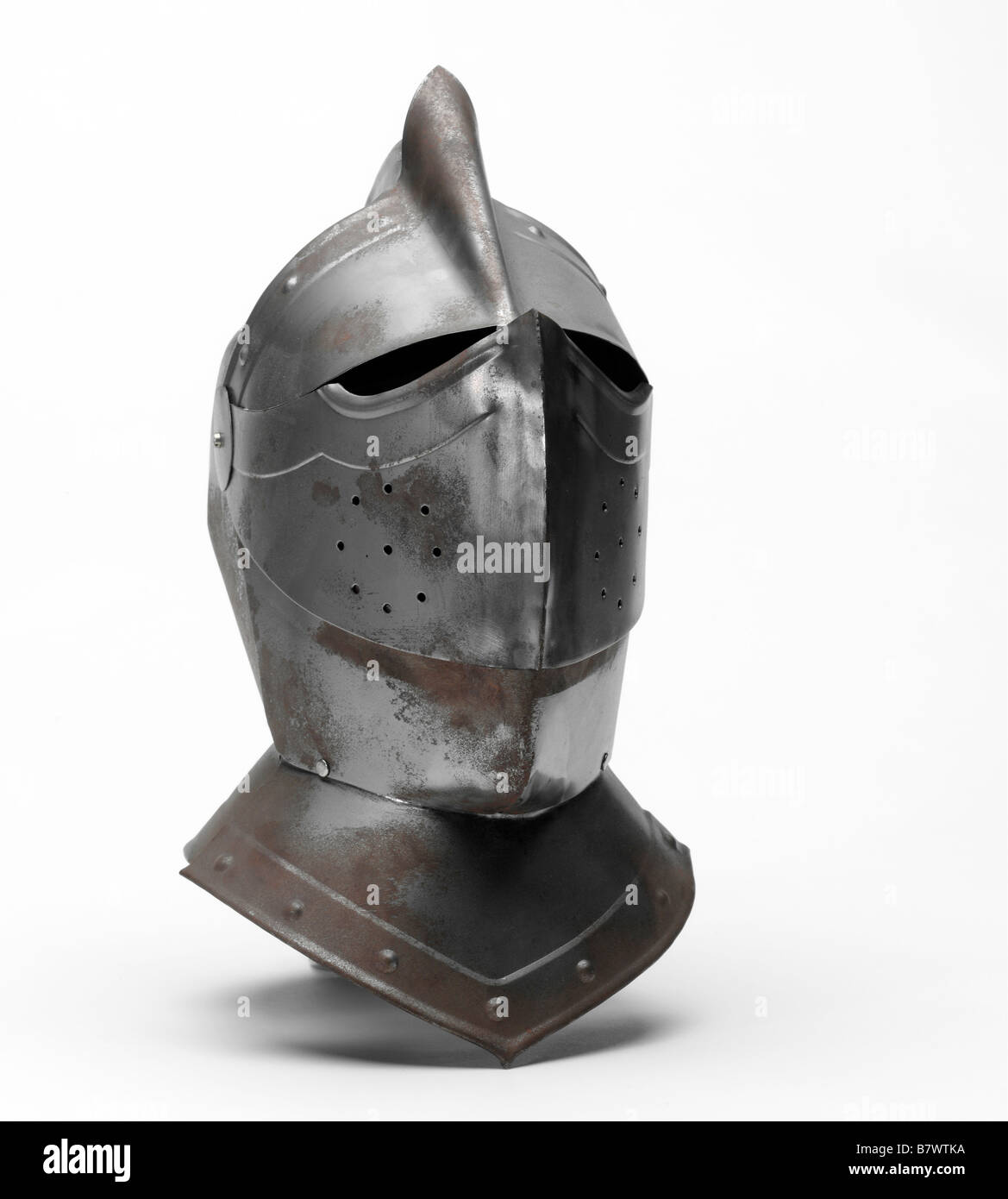 Metal helmet of the knight Stock Photo - Alamy