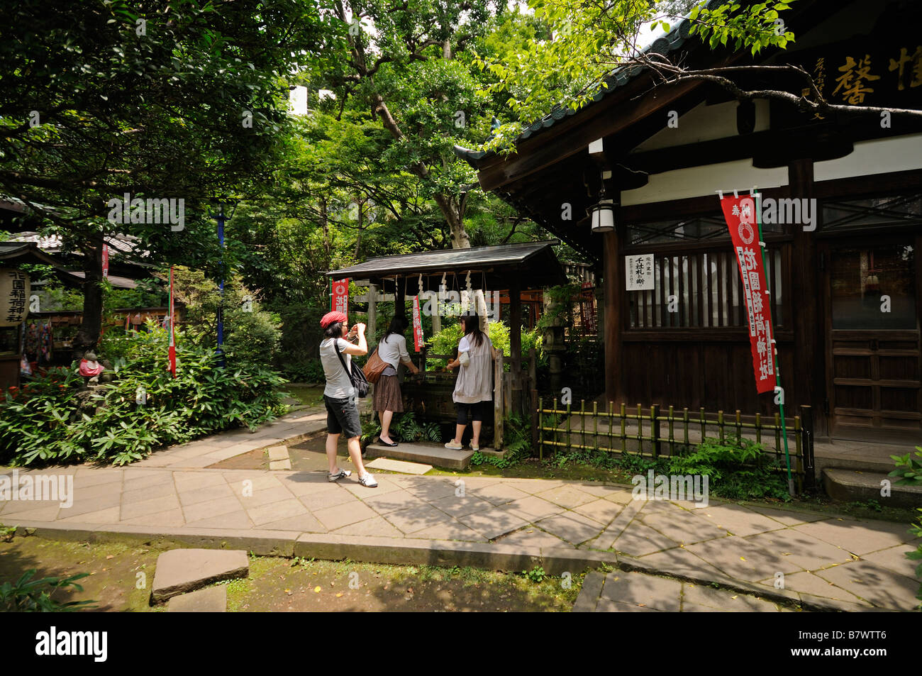 Visitors at Gojo Tenjin Shinto Shrine. Ueno Park. Tokyo. Japan Stock ...