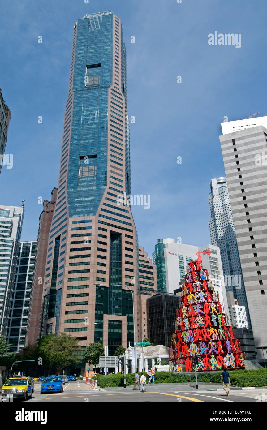 Raffles Place Singapore CBD high rise office building financial bank ...