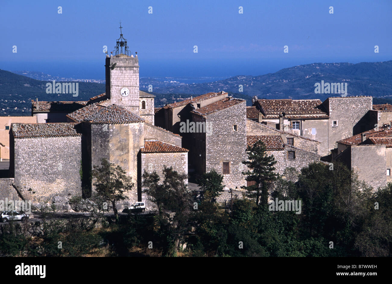 Perched Village of Mons, Var Département, Provence, France Stock Photo ...