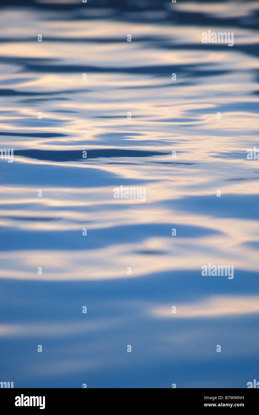 Water Surface Reflecting Evening Sky with Abstract Patterns - Vertical ...