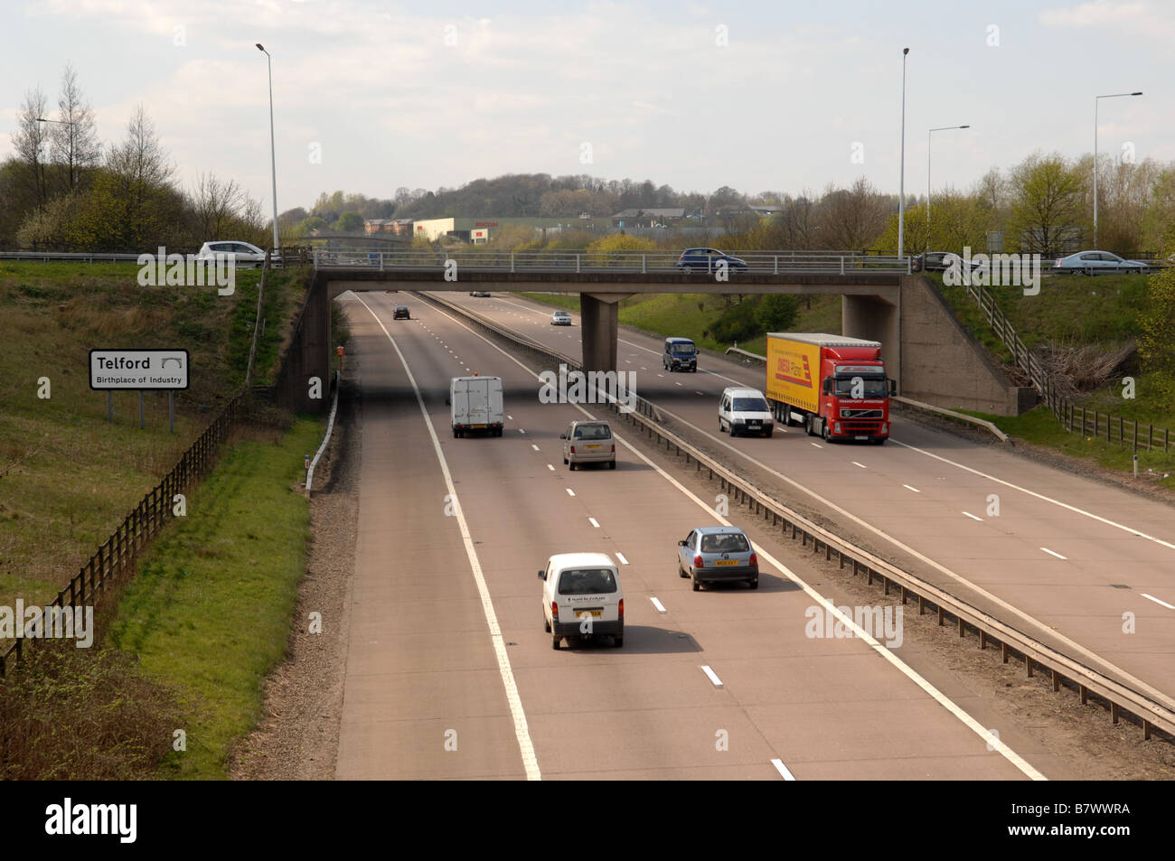 The M54 motorway at Telford Shropshire UK England Stock Photo - Alamy
