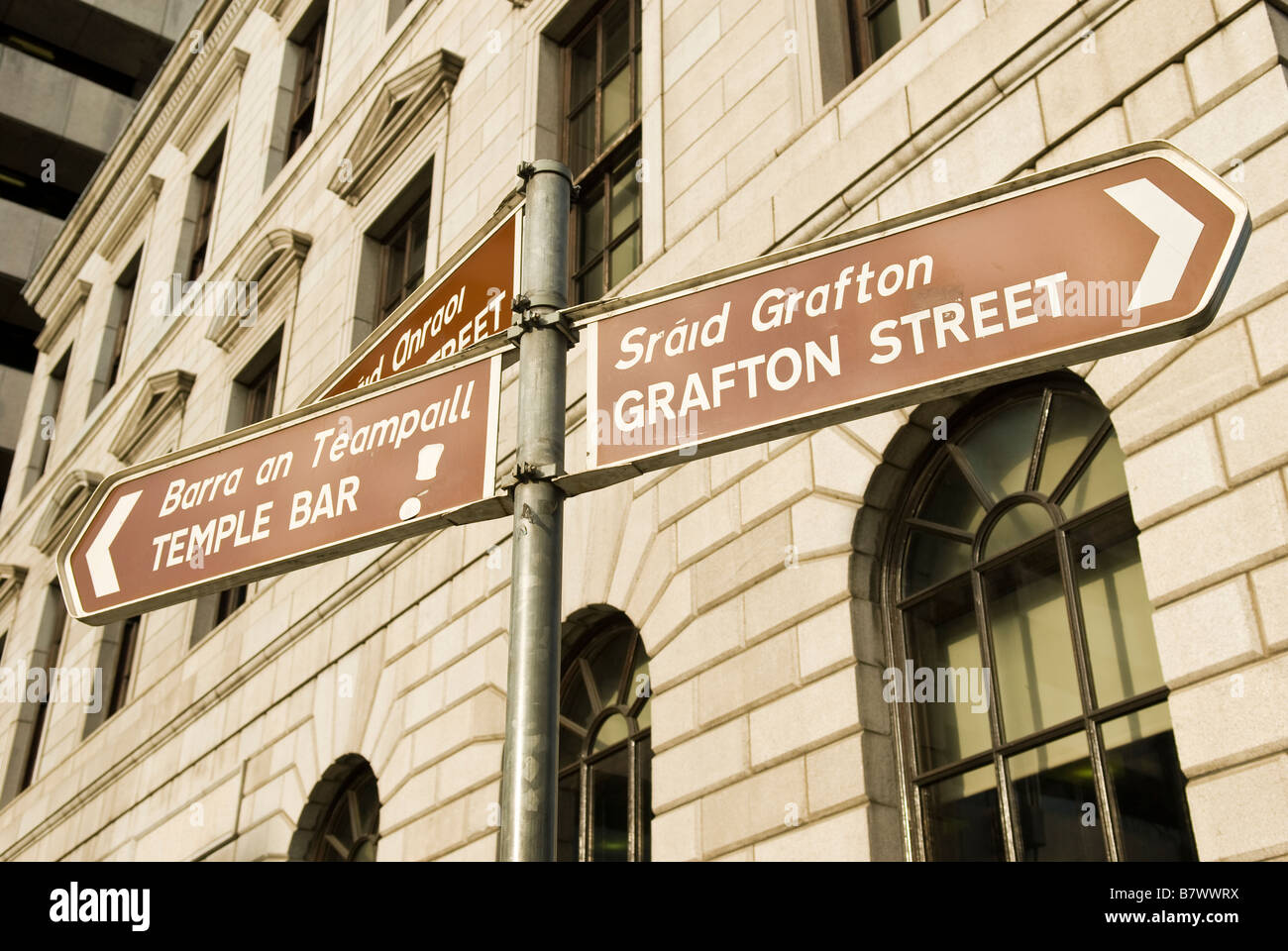 Grafton street sign, Dublin Ireland, August 2006 Stock Photo - Alamy