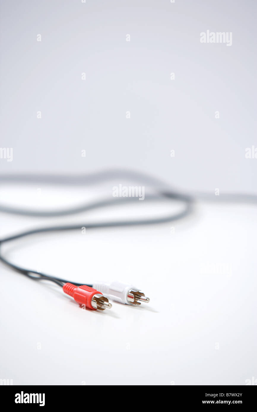Plug end of an audio cable Stock Photo - Alamy