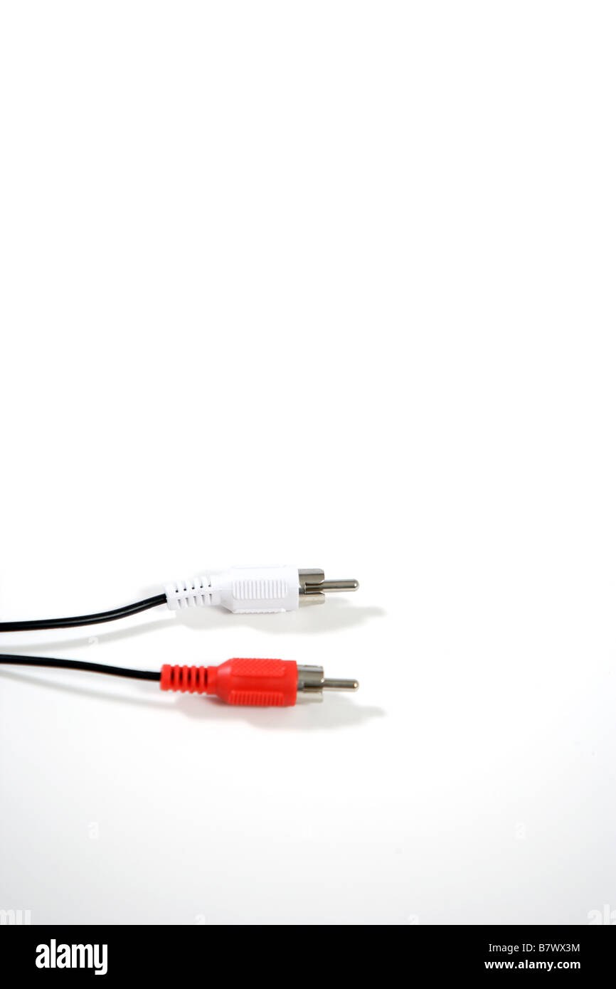 Plug end of an audio cable Stock Photo - Alamy