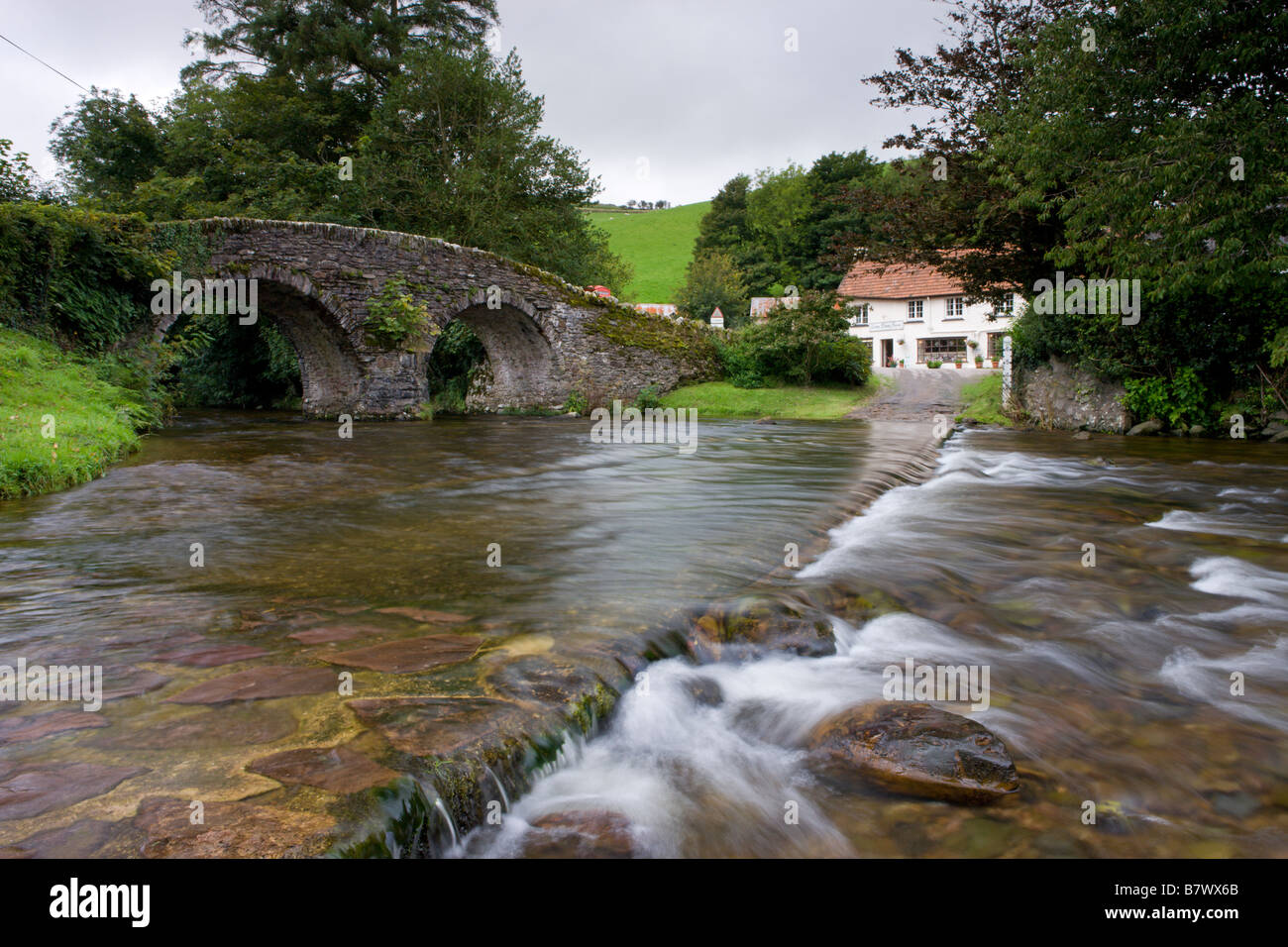 Lorna Doone Farm At Malmsmead Exmoor National Park Devon England Stock Lorna Doone Farm At Malmsmead Exmoor National Park Devon England Stock