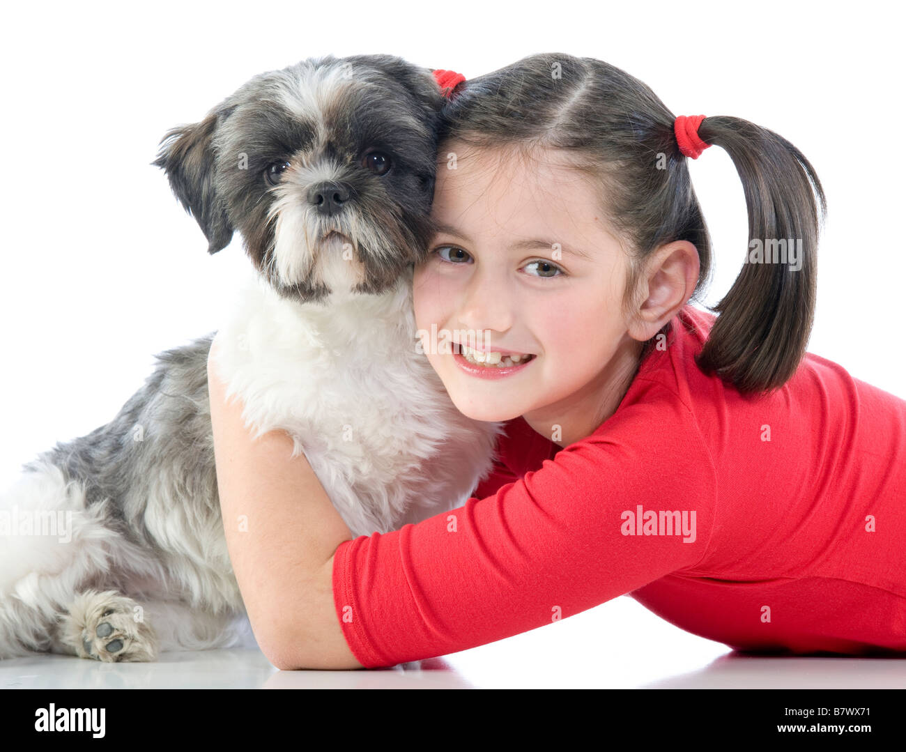 A girl and her dog Stock Photo - Alamy