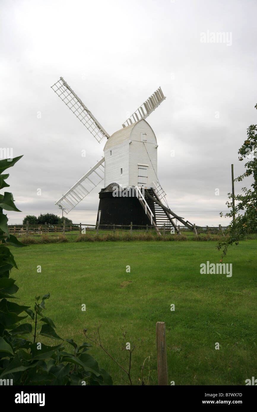 Wrawby windmill a wooden sail postmill near Brigg Lincolnshire which ...