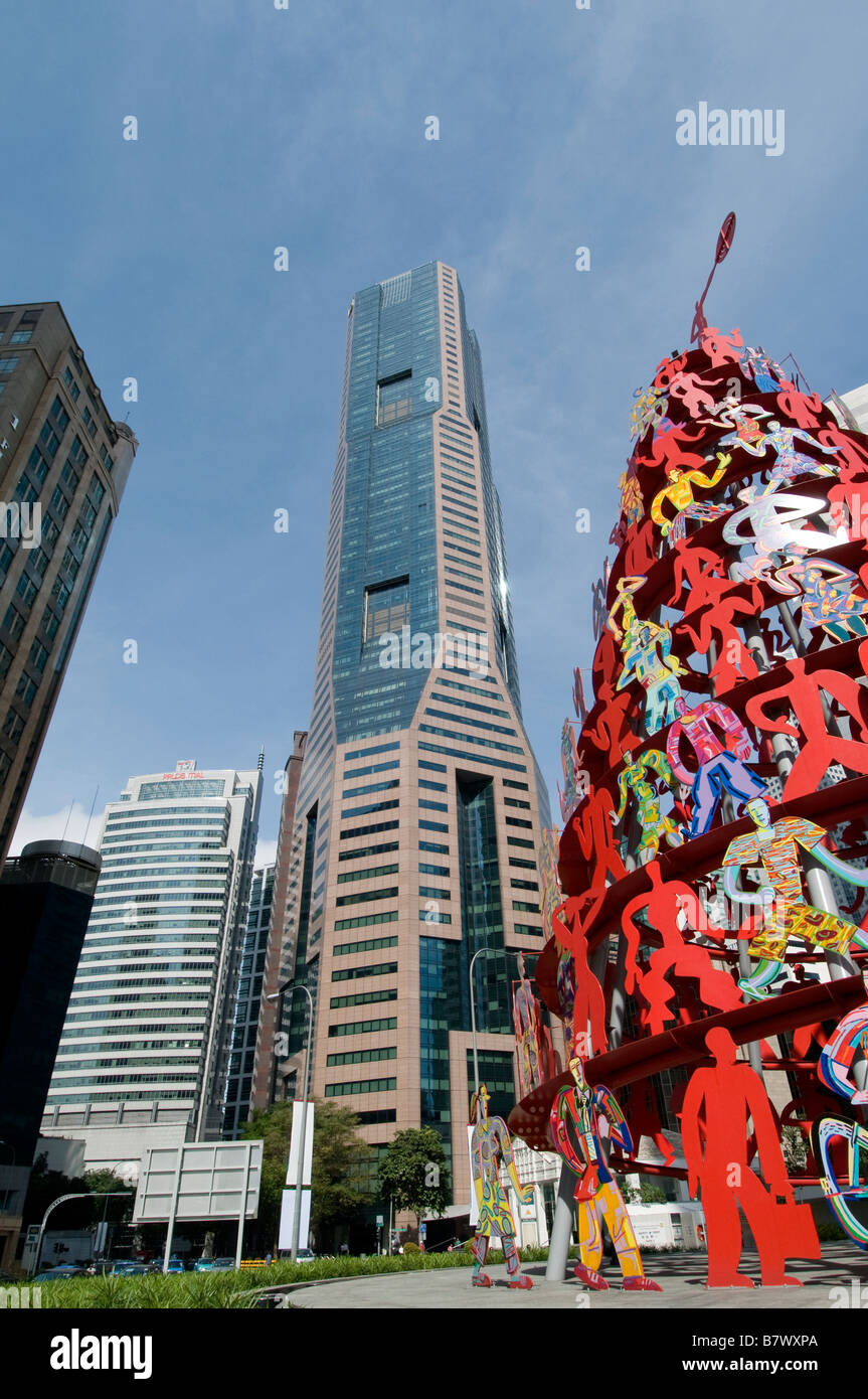 Singapore raffles skyscraper hi-res stock photography and images - Alamy