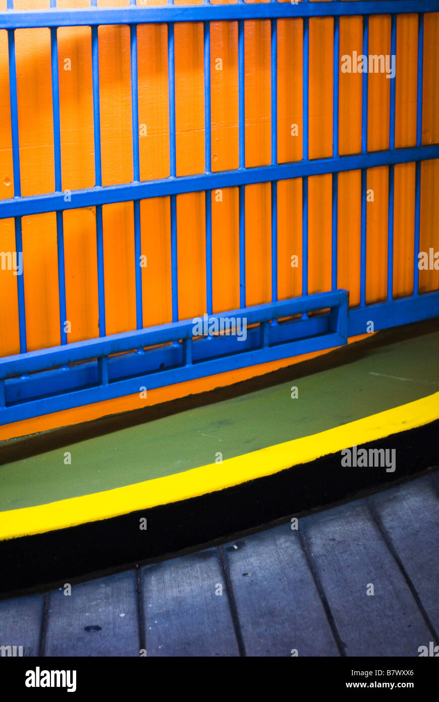 bright blue gate security abstract Stock Photo - Alamy