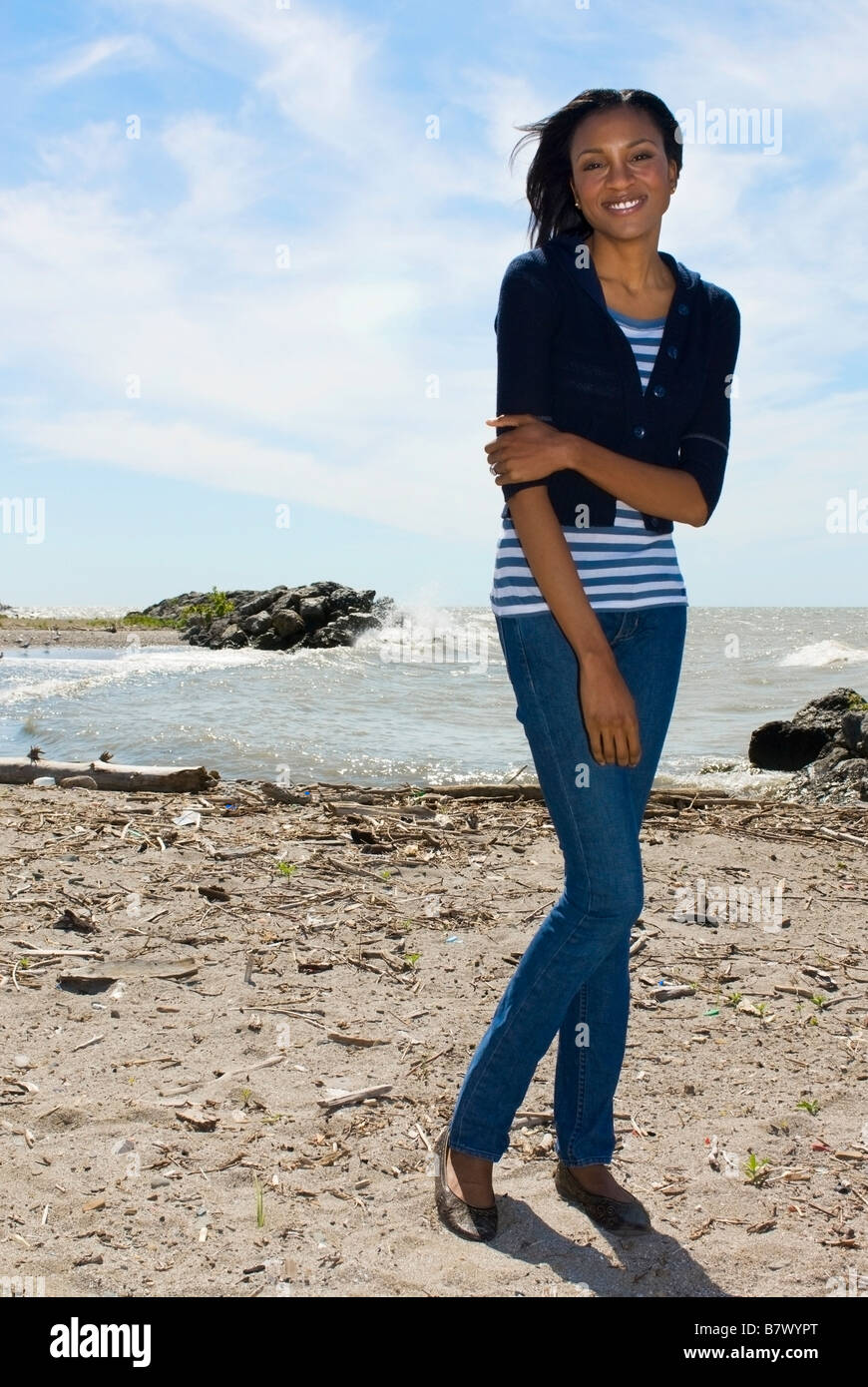 Female models on beach hi-res stock photography and images - Alamy