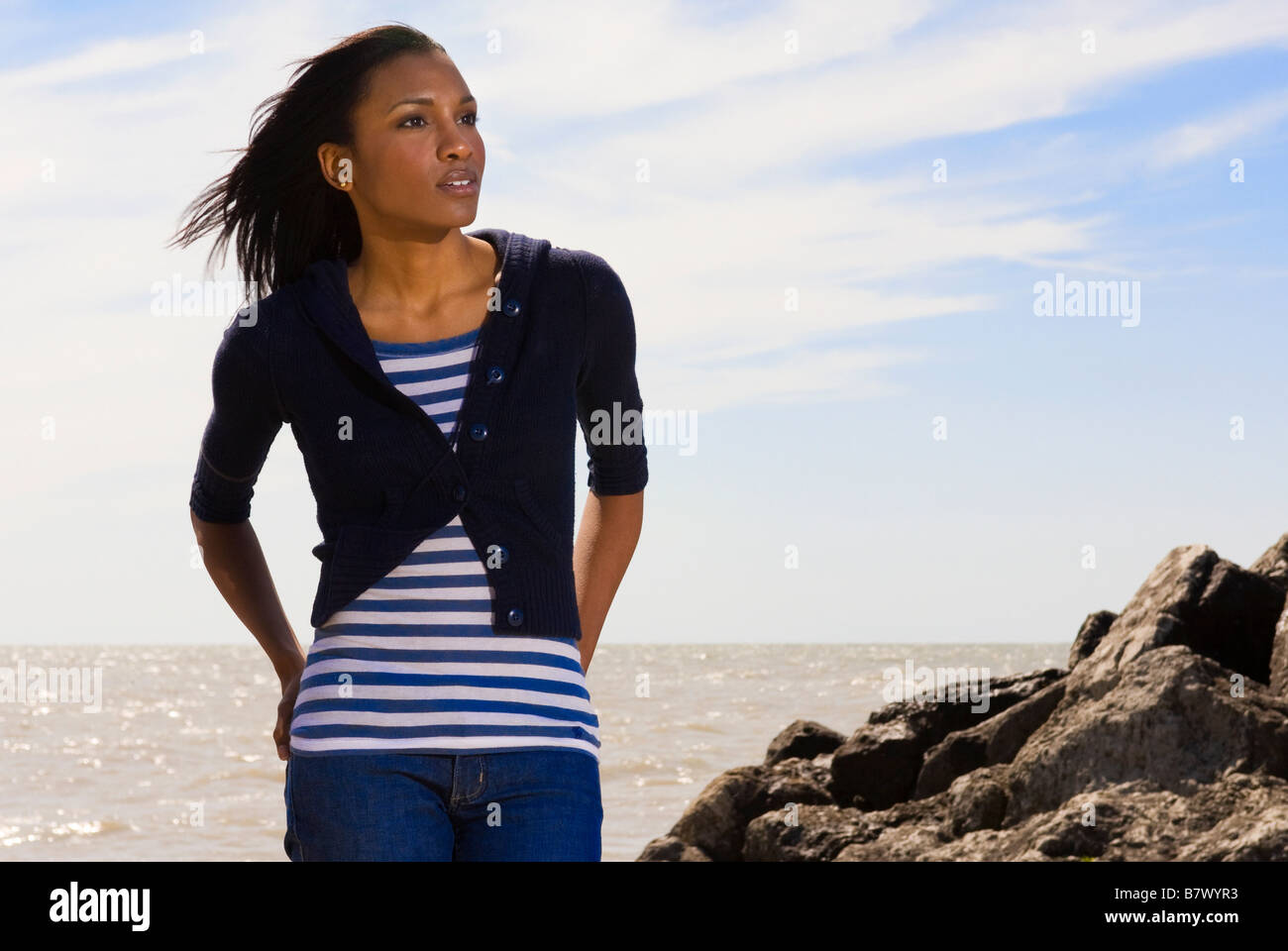 Female models on beach hi-res stock photography and images - Alamy
