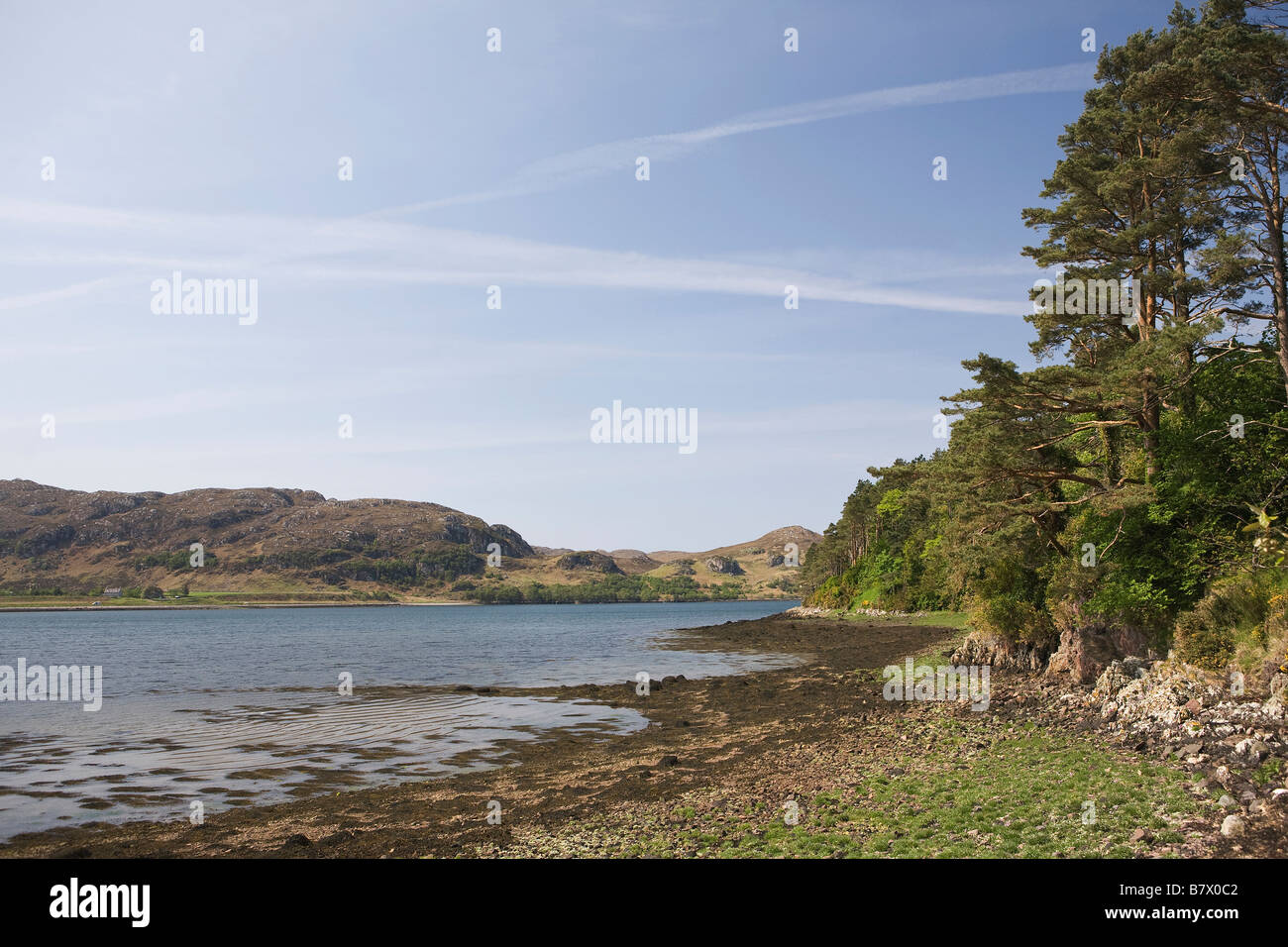 Loch Ewe, a sea loch on the west coast, Ross and Cromarty district ...
