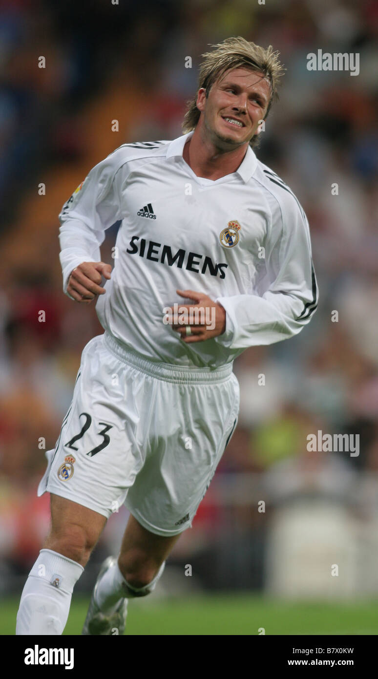 David Beckham, with Real Madrid Football Club Stock Photo - Alamy