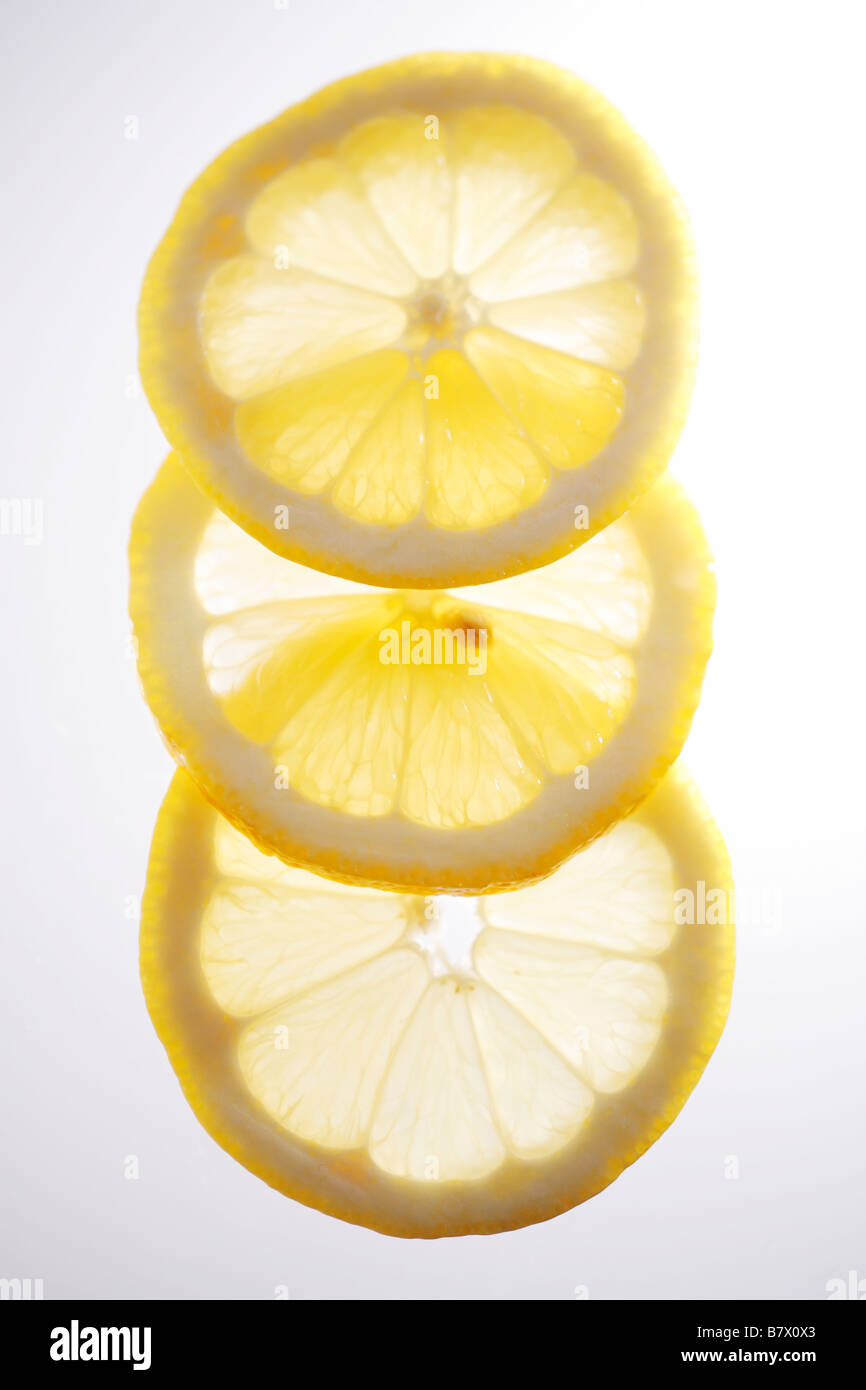 Lemon, slices, studio shot Stock Photo - Alamy