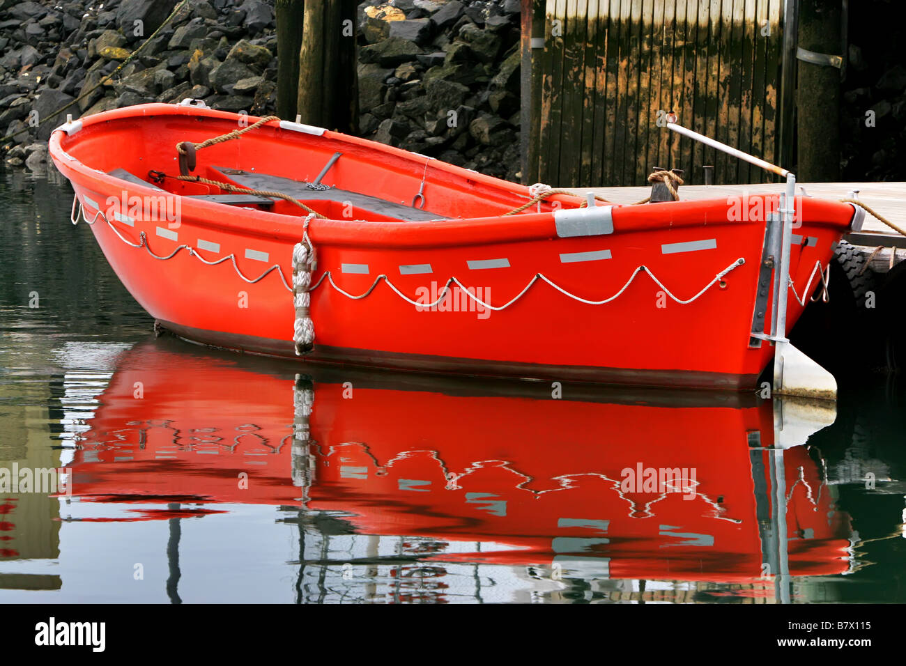 Life Boat and reflection Stock Photo - Alamy