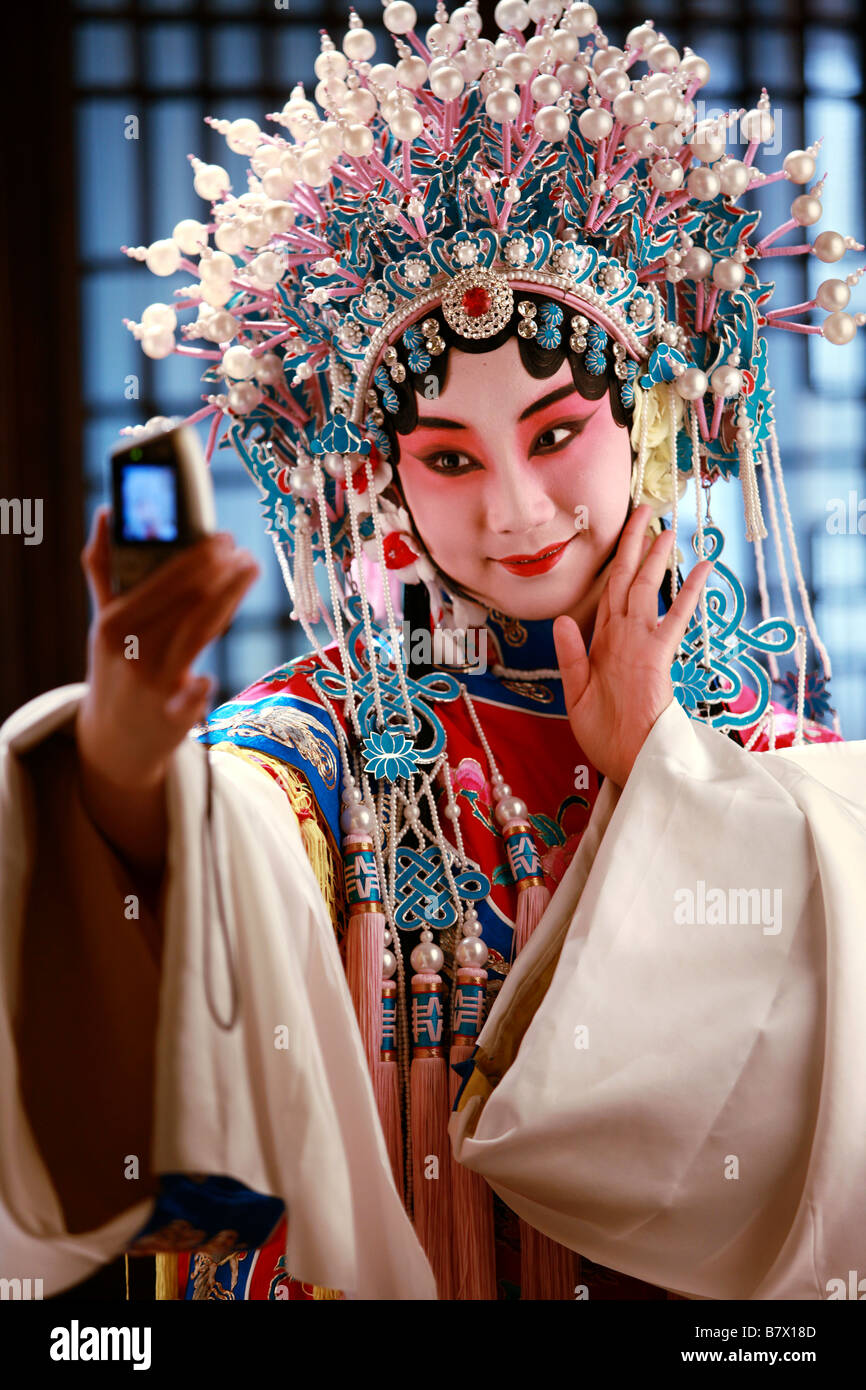 Actress Dressing As Beijing Opera Characters,China Stock Photo - Alamy