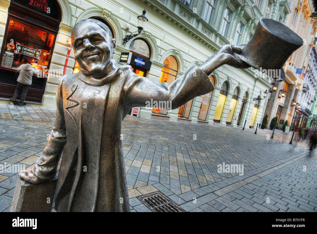 Statue in Bratislava old town, Slovakia Stock Photo - Alamy