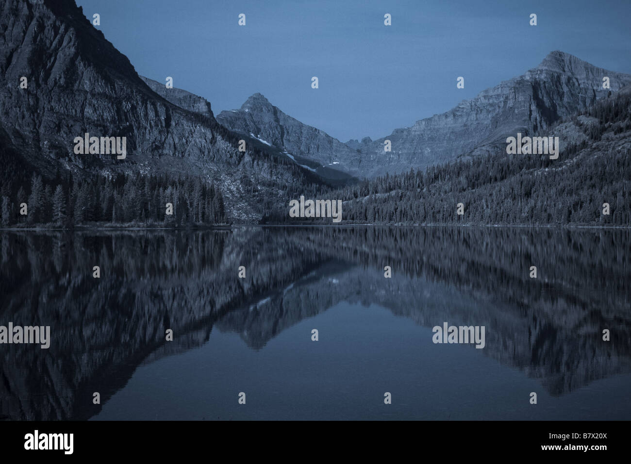 Lake at night Stock Photo - Alamy