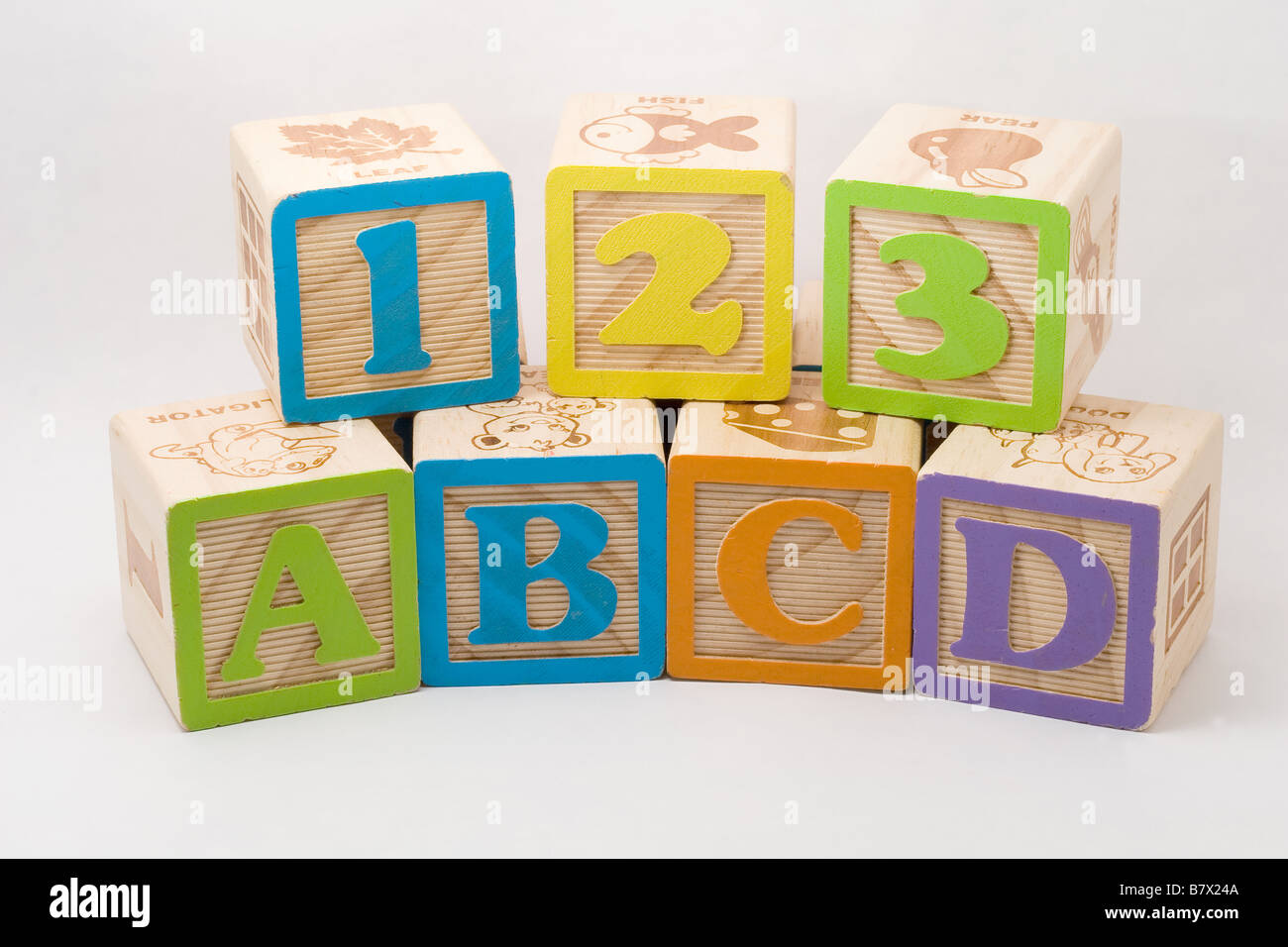 Childrens Wooden Blocks Stock Photo - Alamy