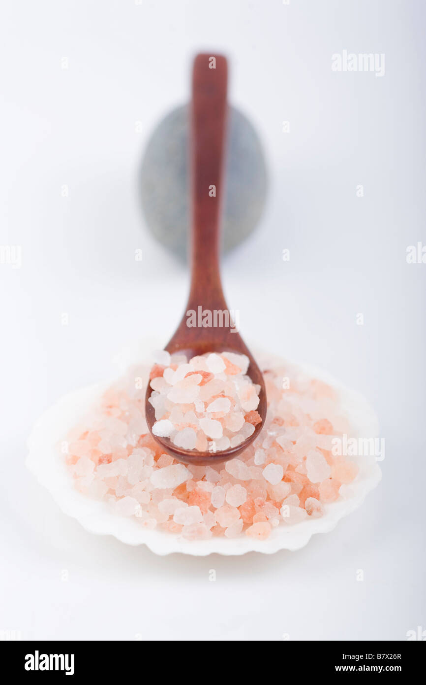 Salt in shell, close-up Stock Photo - Alamy