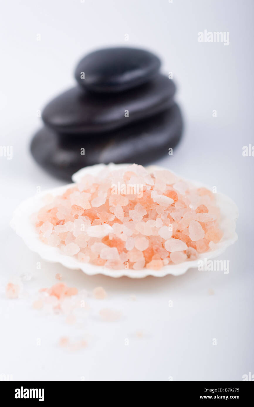 Salt in shell, close-up Stock Photo - Alamy