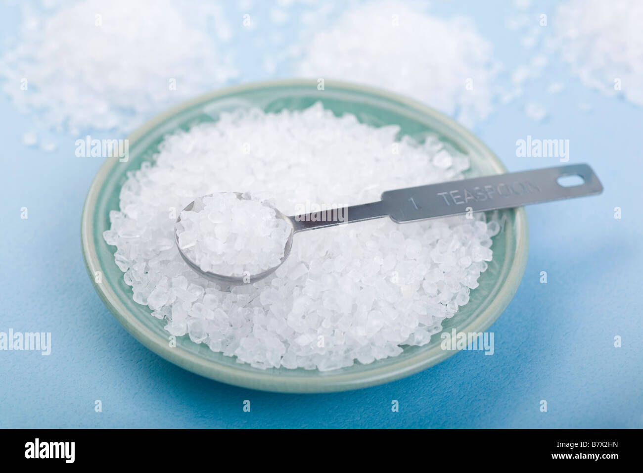 Close up of salt in measuring spoon Stock Photo - Alamy