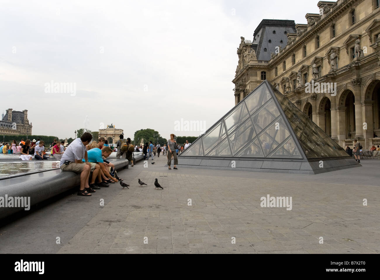 View outside the Musee du Louvre in Paris France Stock Photo - Alamy