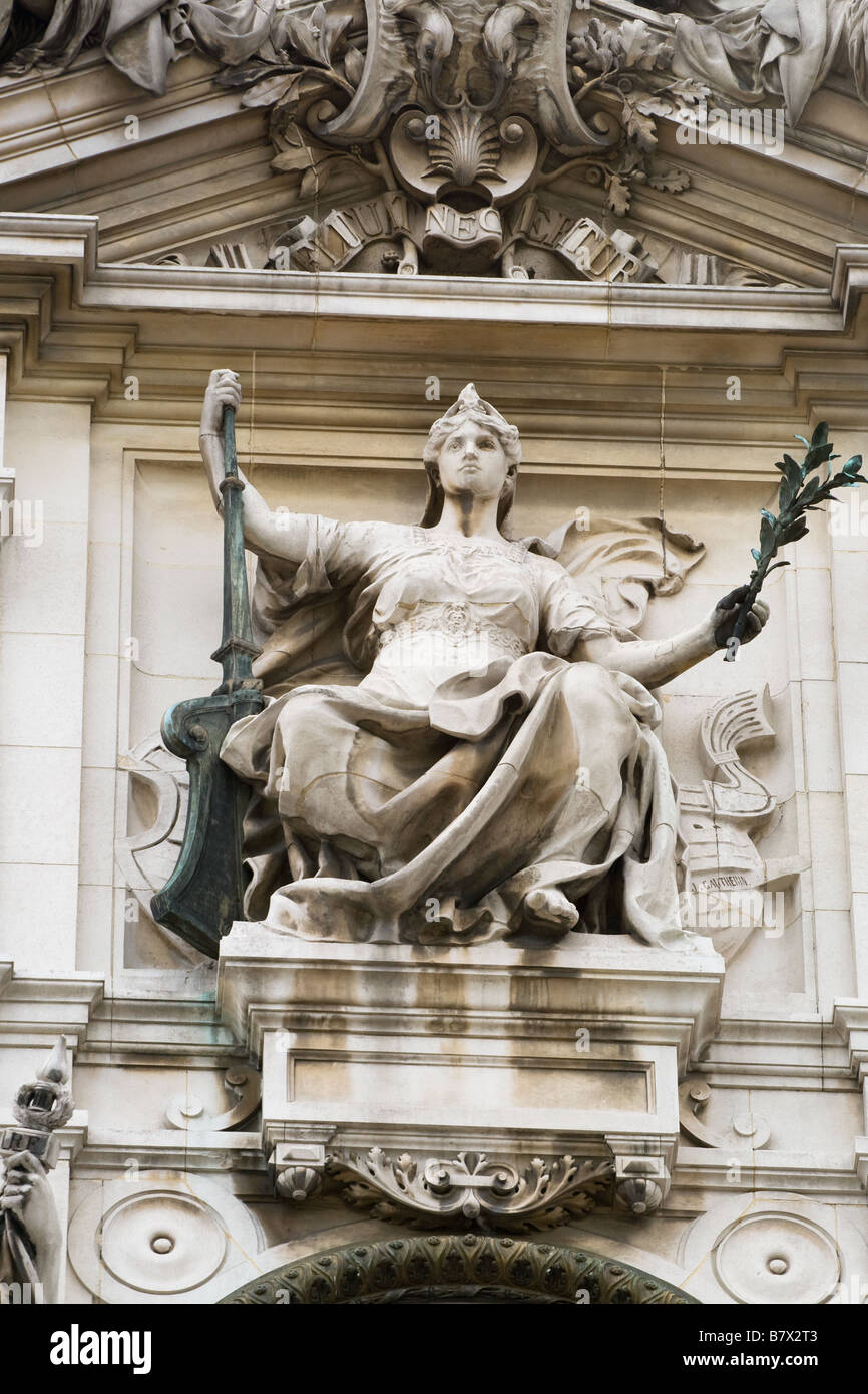 Statue at the Hotel de Ville City Hall Paris, France Stock Photo - Alamy