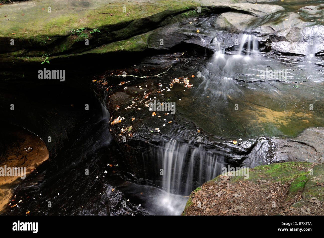 Creation Falls Waterfall detail Clifty Wilderness Area Red River Gorge ...